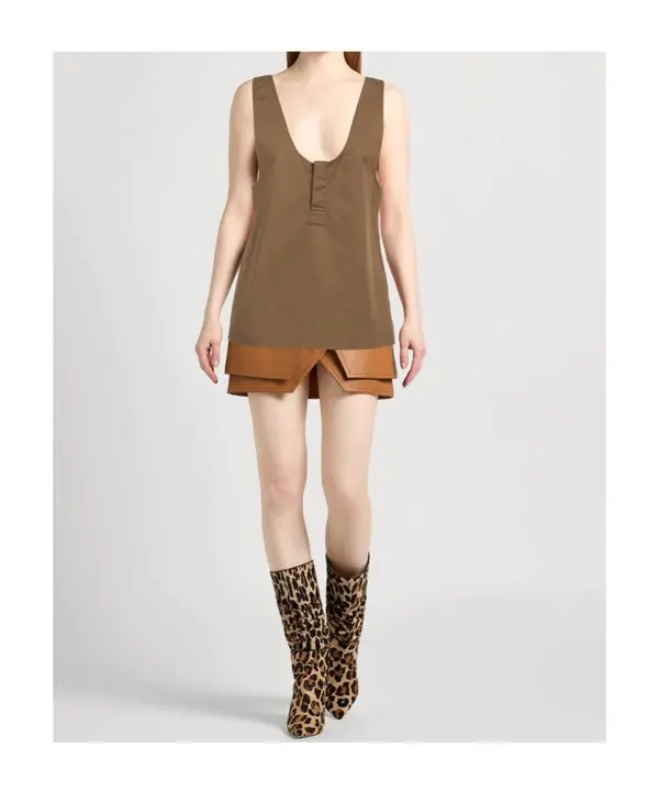 Saint Laurent Sleeveless Gabardine Top