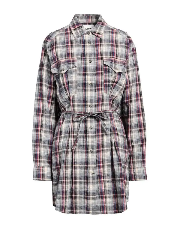 Isabel Marant Étoile Plaid Shirt Dress - Gray