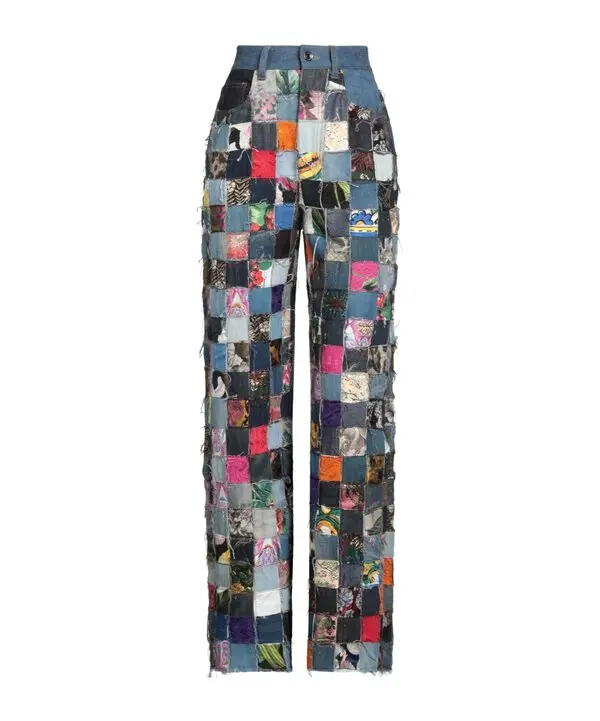 Dolce & Gabbana Patchwork Straight-leg Jeans