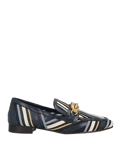 Tory Burch Embellished Striped Leather Loafers