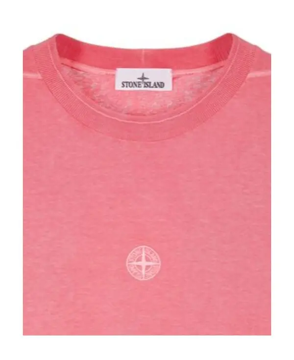 Stone Island Logo Printed Crewneck T-shirt