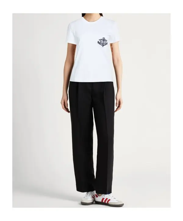 Max Mara Logo Crew Neck T-shirt - White