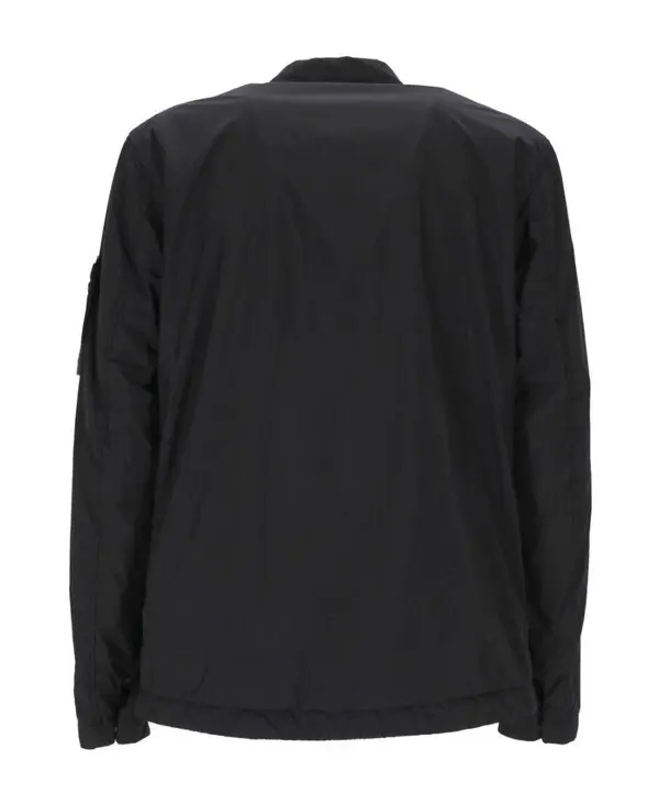 Stone Island Logo Patch Button-up Overshirt Jacket