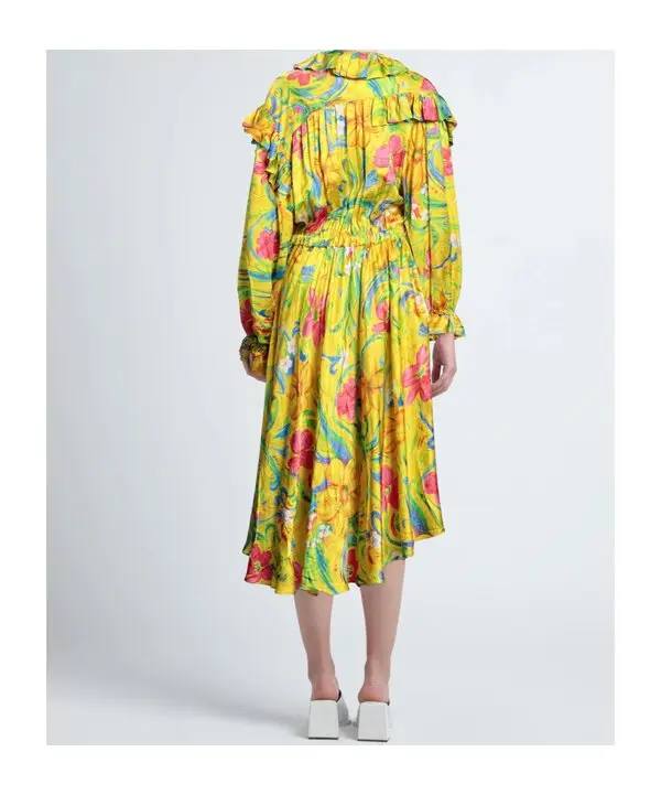 Balenciaga Printed Long Sleeve Dress