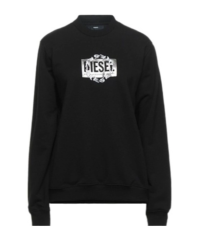 DIESEL® Solid-color Round-neck Hoodie