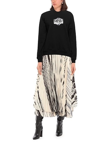 DIESEL® Solid-color Round-neck Hoodie