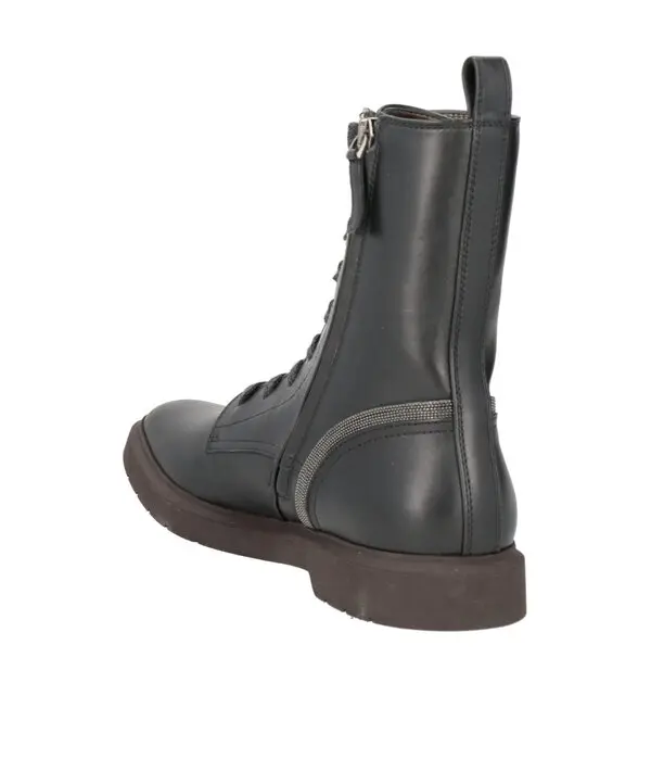 Brunello Cucinelli Leather Lace-up Ankle Boots