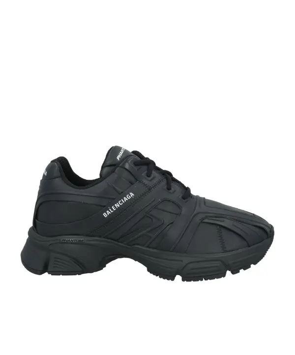 Balenciaga Lace-up Round Toe Casual Sneakers - Black