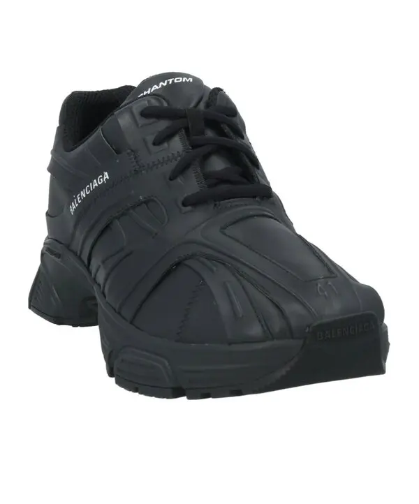 Balenciaga Lace-up Round Toe Casual Sneakers - Black
