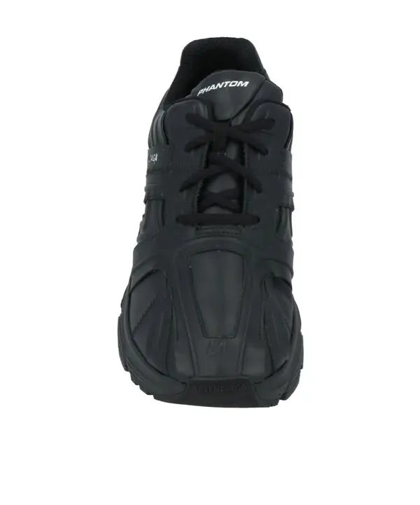 Balenciaga Lace-up Round Toe Casual Sneakers - Black
