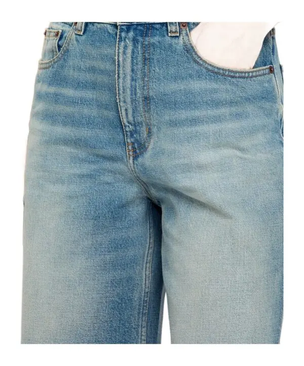 Chloé Versatile High-rise Frayed Denim Bermuda Shorts