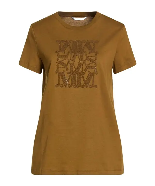 Max Mara Crew Neck Short-sleeved T-shirt - Brown