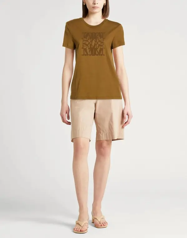 Max Mara Crew Neck Short-sleeved T-shirt - Brown