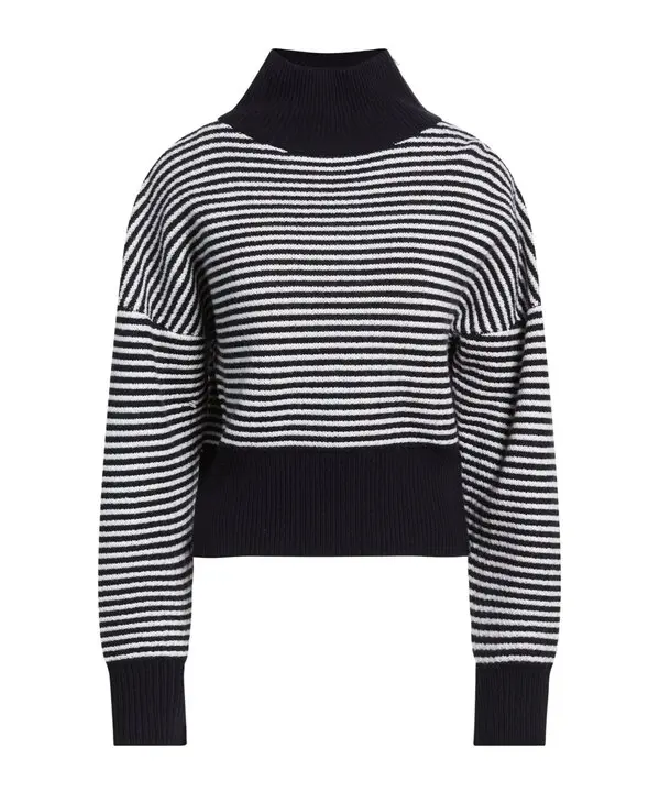 Max Mara Striped Turtleneck Long Sleeve Knit