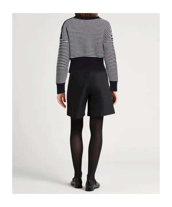 Max Mara Striped Turtleneck Long Sleeve Knit