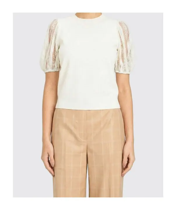 TWINSET Lace Sleeve Top
