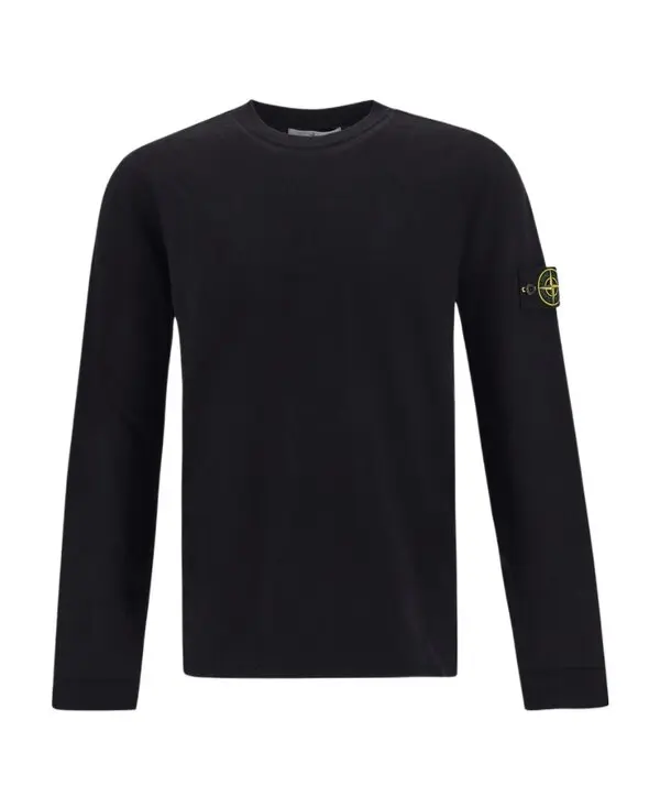 Stone Island Logo Patch Crewneck Knitted Jumper