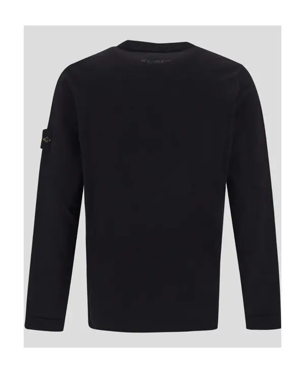 Stone Island Logo Patch Crewneck Knitted Jumper