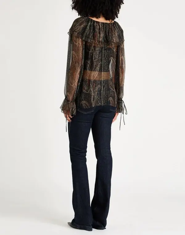 Saint Laurent Paisley-print Sheer Blouse