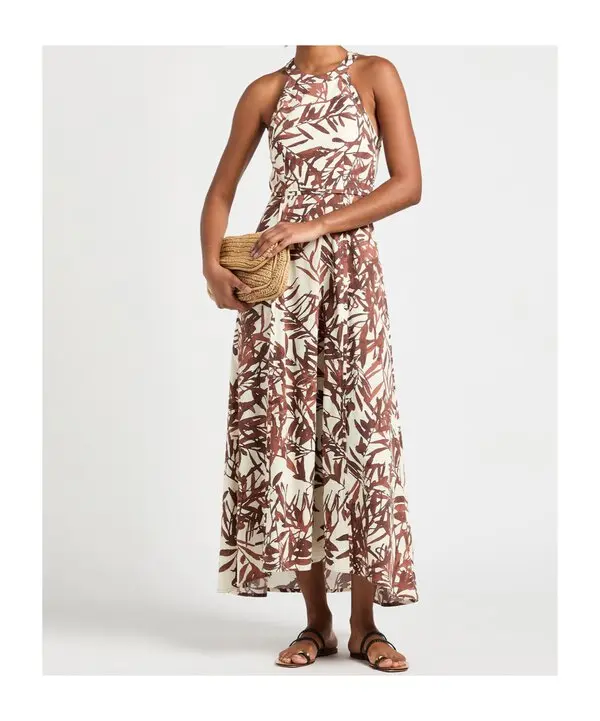 Brunello Cucinelli Sleeveless Printed Maxi Dress