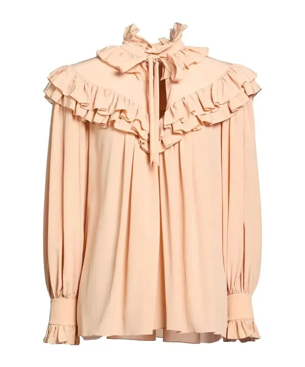 Chloé Ruched Bow-tie Neckline Crepe Top