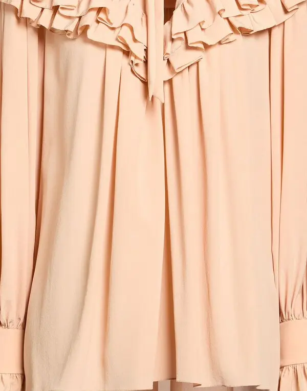 Chloé Ruched Bow-tie Neckline Crepe Top