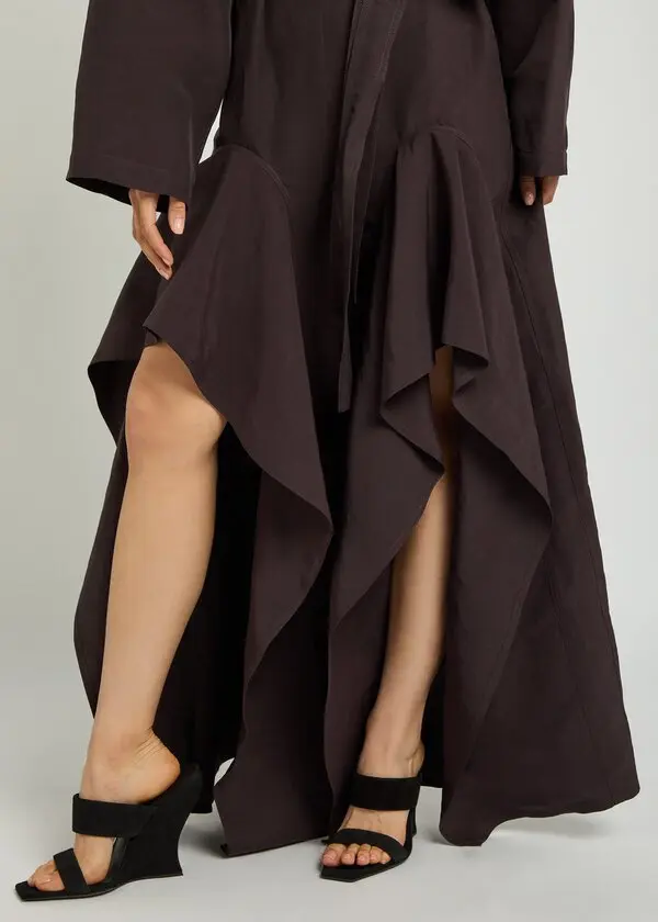 Alaïa High Neck Ruffled Jumpsuit - Black