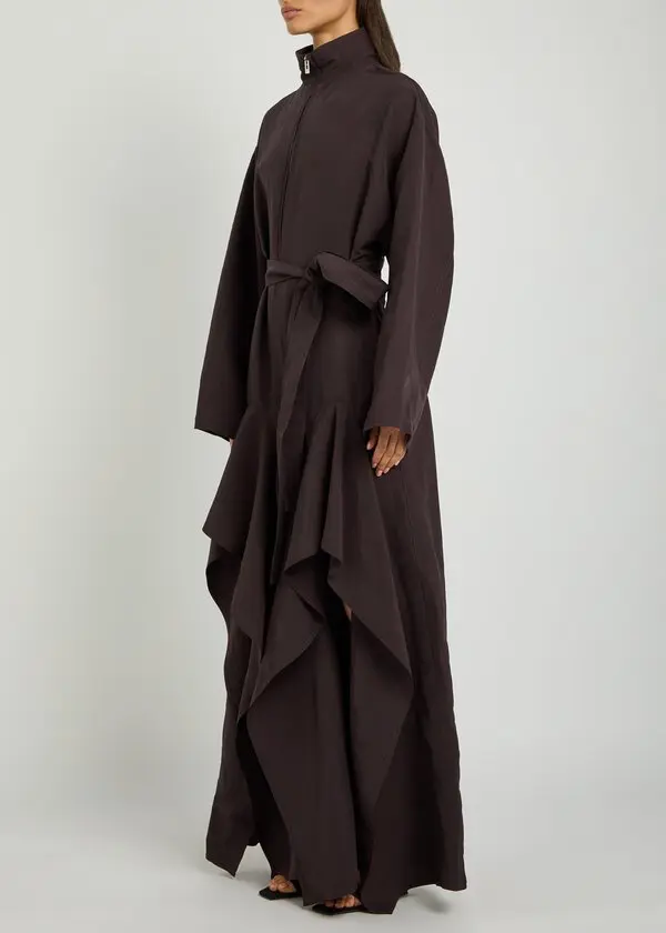 Alaïa High Neck Ruffled Jumpsuit - Black