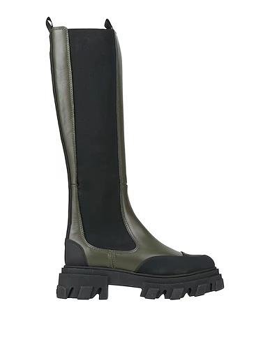 GANNI Genuine Leather Platform Boots