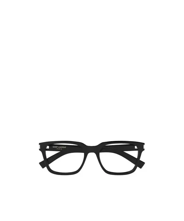 Saint Laurent Rectangular Logo Eyeglasses - Black