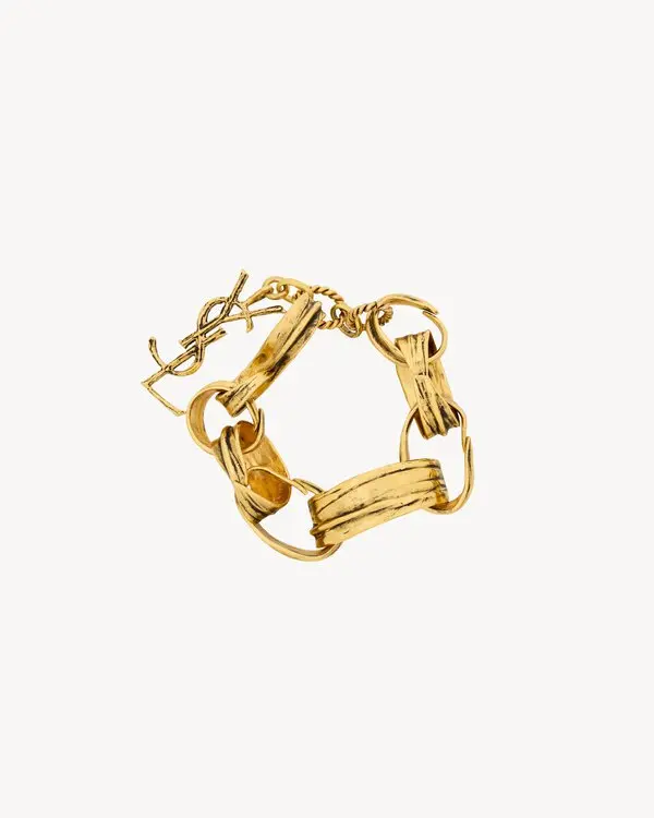 Saint Laurent Chain Bracelet With Cassandre Pendant