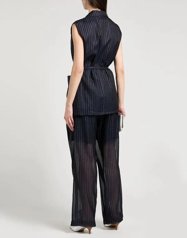 Brunello Cucinelli Double-breasted Pinstriped Sleeveless Blazer