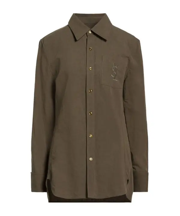 Saint Laurent Solid Color Long Sleeve Shirt