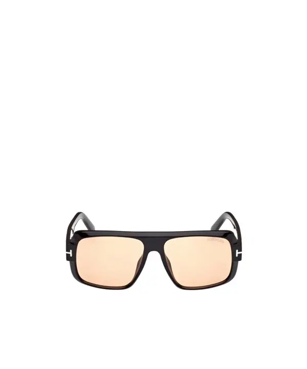 TOM FORD Square Frame Logo Sunglasses - Nude
