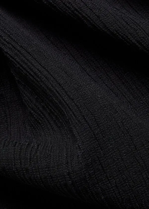 Vince Draped Textured Fine-knit Cowl Neck Top