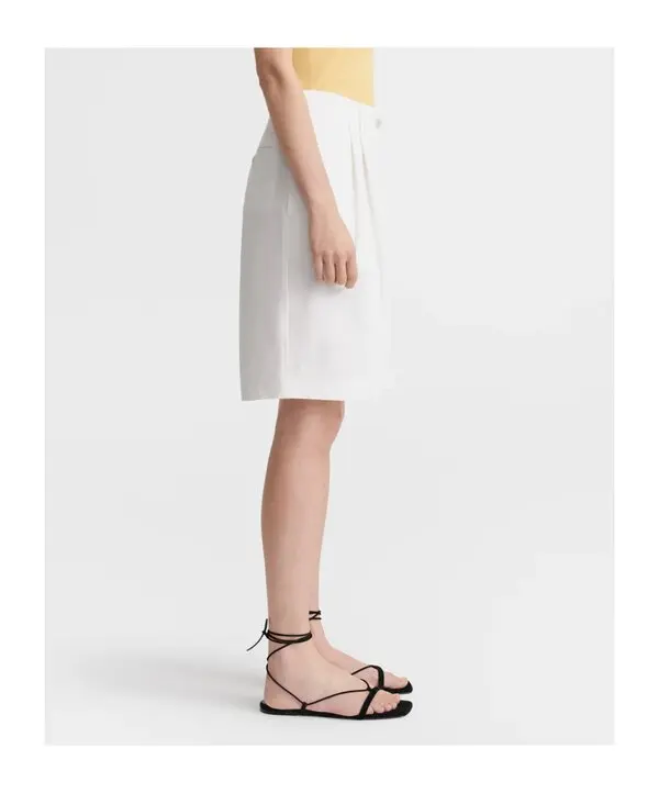 TOTEME Twill Pleated Bermuda Shorts