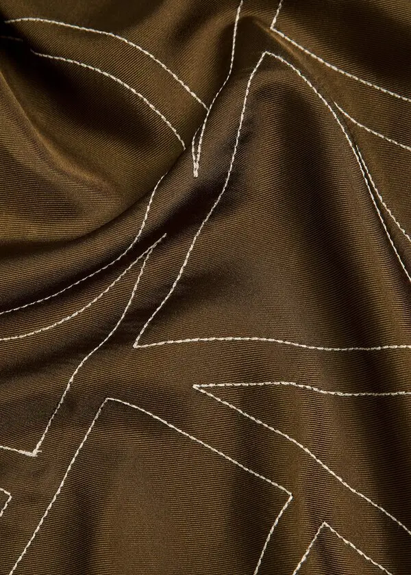 TOTEME Logo-monogrammed Silk Scarf