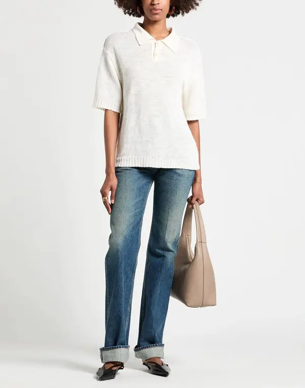 MAISON MARGIELA Plain Thin Knit Short-sleeve Top