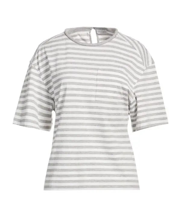 Brunello Cucinelli Striped Jersey T-shirt With Chest Pocket
