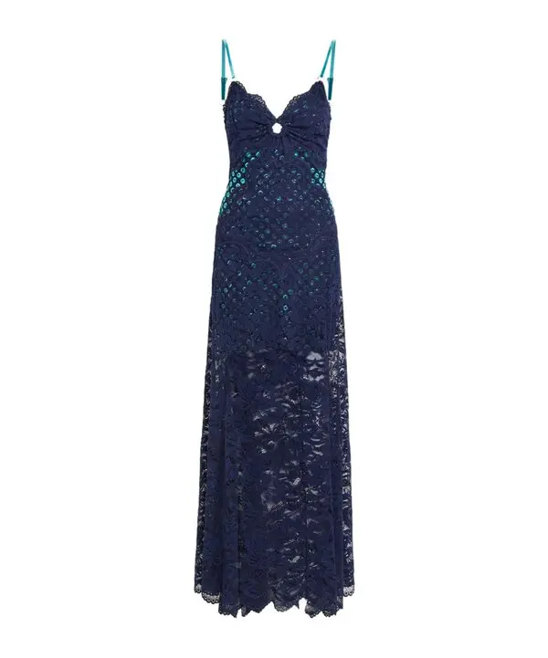 Rabanne Eyelet-devoré Lace Maxi Dress