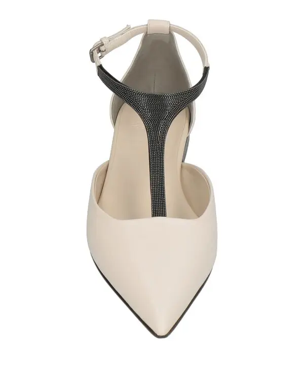 Brunello Cucinelli Real Leather Flat Sole Sandals