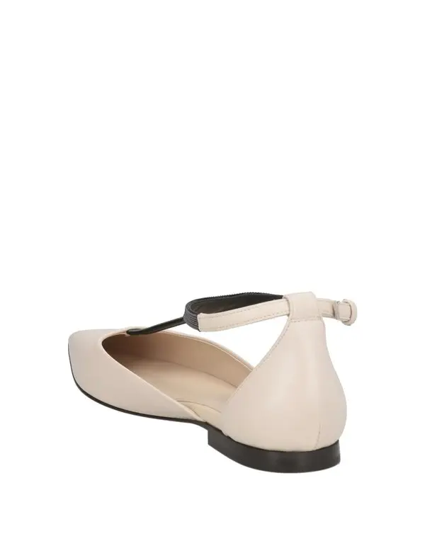 Brunello Cucinelli Real Leather Flat Sole Sandals
