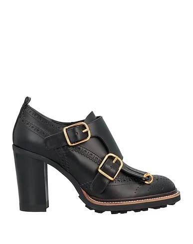 Chloé Leather Monk Strap High Heel Shoes With Tassels And Perforations