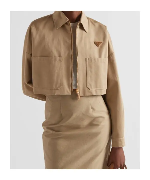Prada Chino Blouson Jacket - Rope Ash