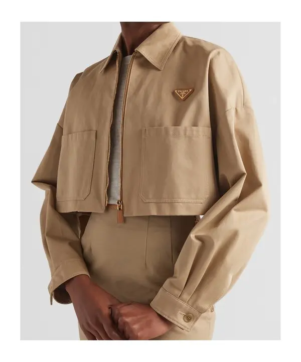 Prada Chino Blouson Jacket - Rope Ash