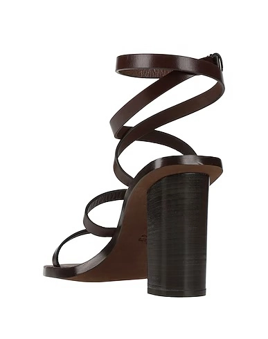 Max Mara Leather Lace-up Sandals With Square Toe