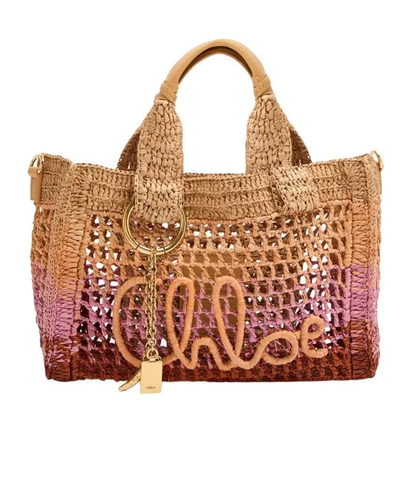 Chloé Handmade Raffia Bag - Brown