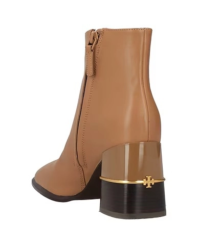 Tory Burch Leather Ankle Boots With Geometric Heel