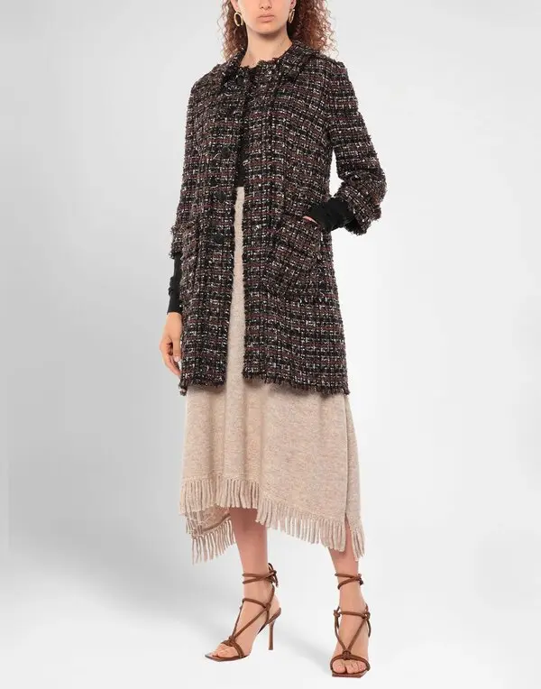 Dolce & Gabbana Multicolor Tweed Coat