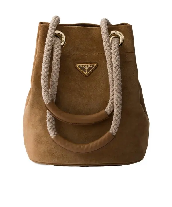Prada Mariner Small Suede Bucket Bag